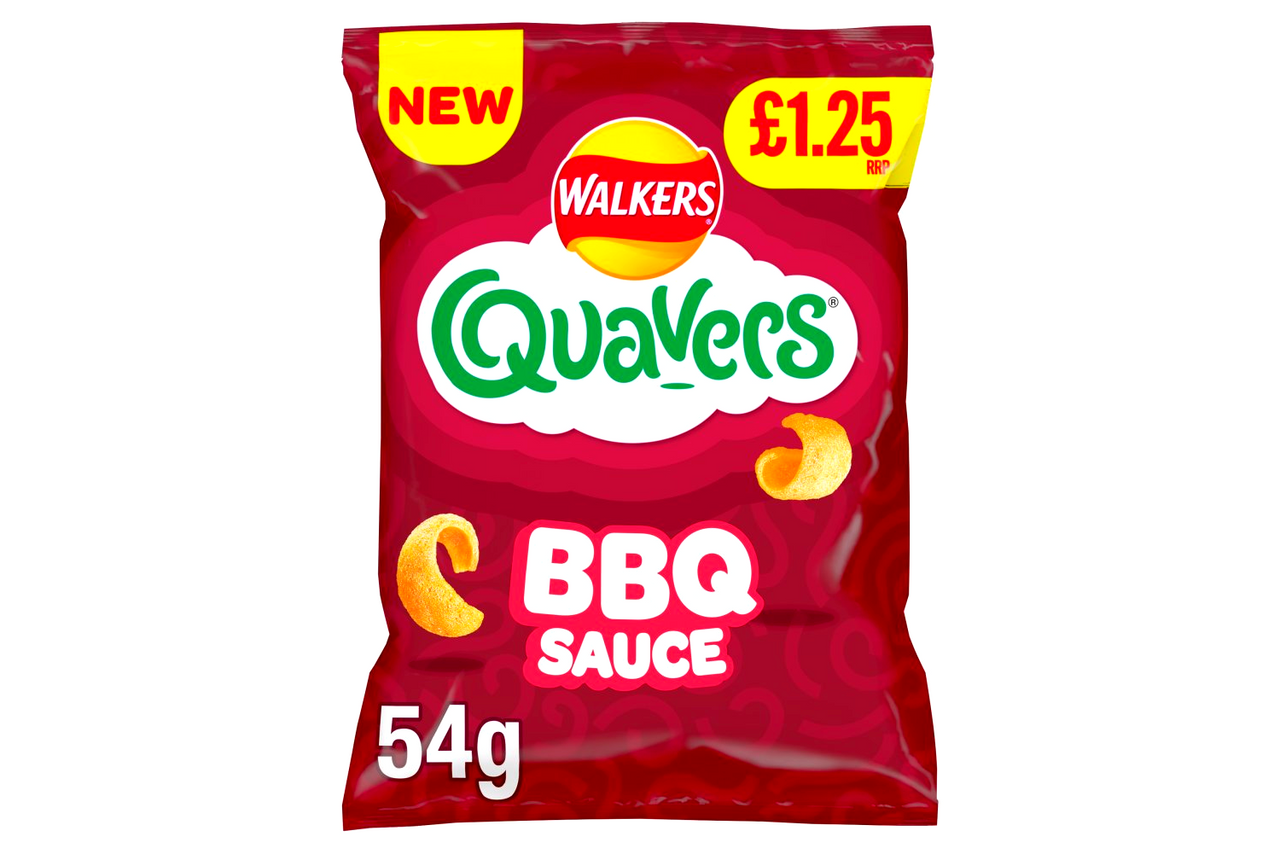 Walkers - Quavers - BBQ Sauce Flavour Potato Snacks - 54g - Best Before ... Walkers - Quavers - BBQ Sauce Flavour Potato Snacks - 54g - Best Before ...